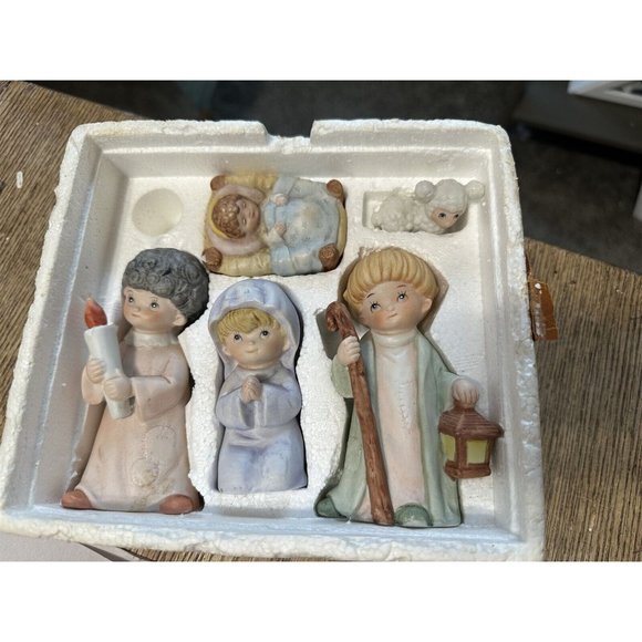 Homco | Holiday | Vintage Homco Childrens Nativity Set Christmas 5 ...